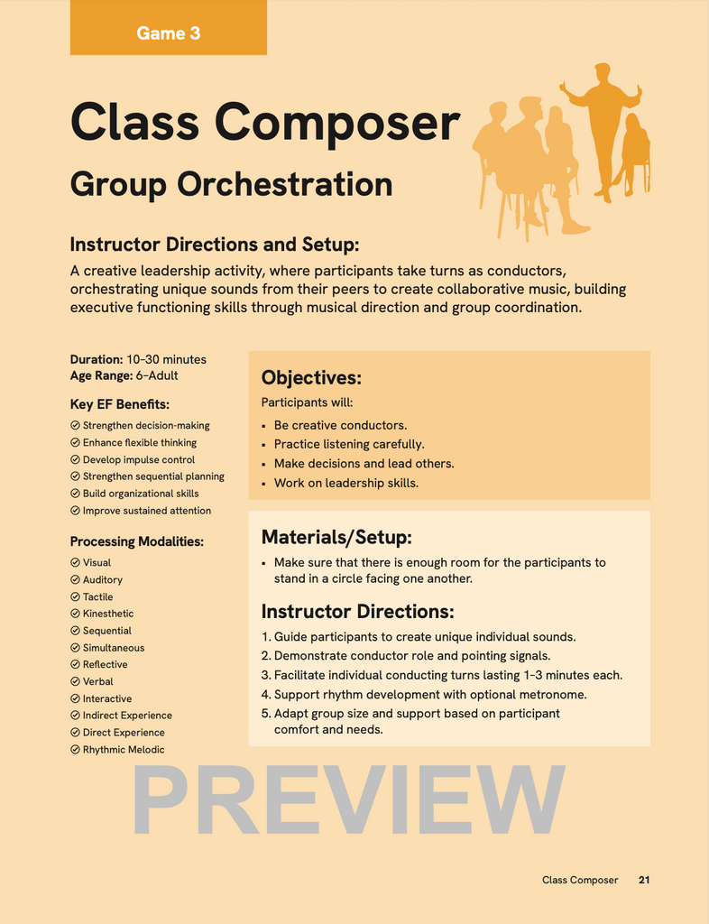 Executive Functioning Games for Groups and Classes – Good Sensory Learning