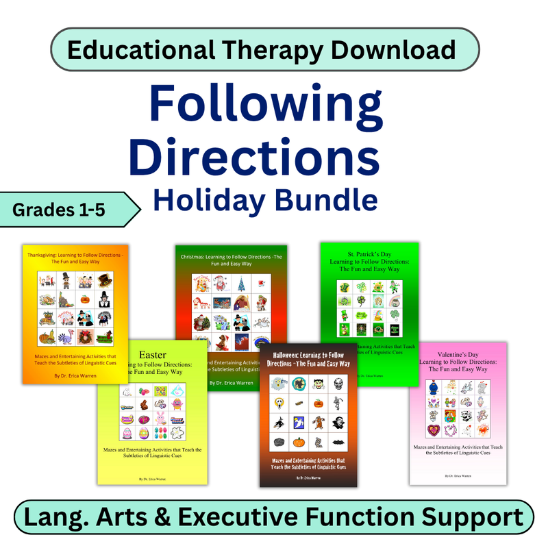 Following Directions Holiday Bundle | Seasonal Language Games
