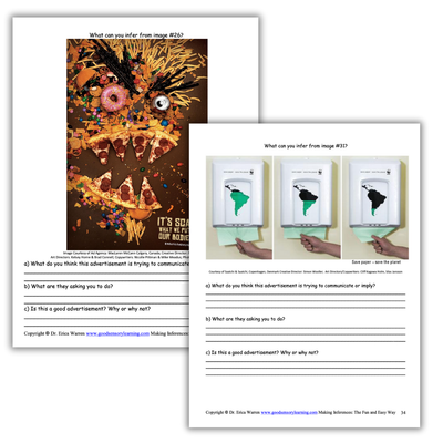 Inference Worksheets & Activities For Middle School - Digital Download