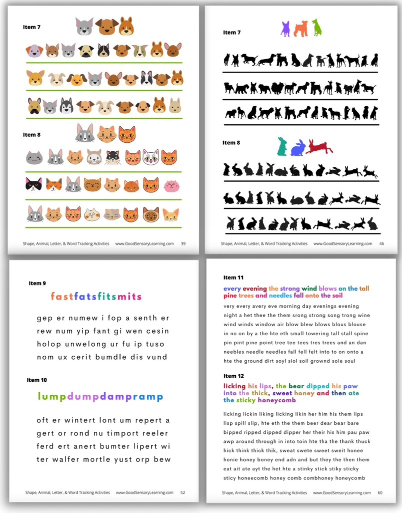 Visual Tracking | Assessment & Activities – Good Sensory Learning