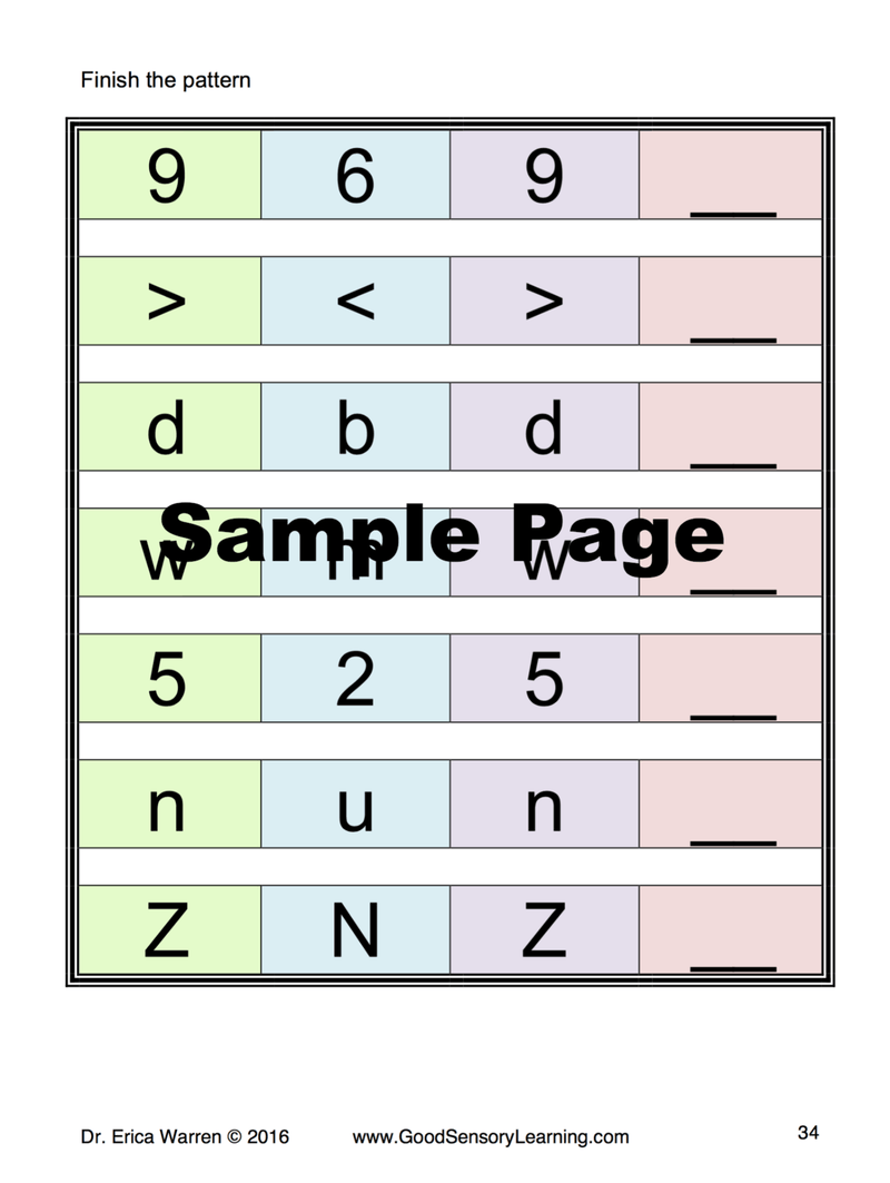 Reversing Reversals fun activities | Good Sensory learning