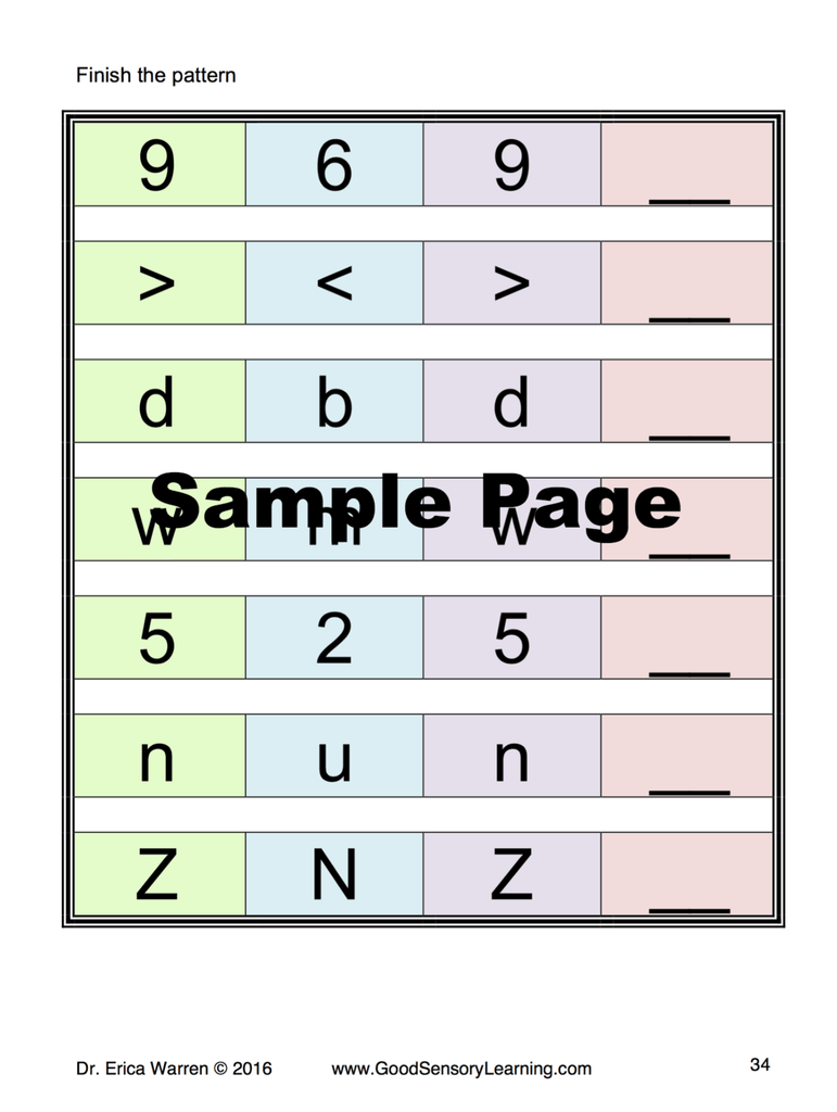 Reversing Reversals fun activities | Good Sensory learning – Good ...
