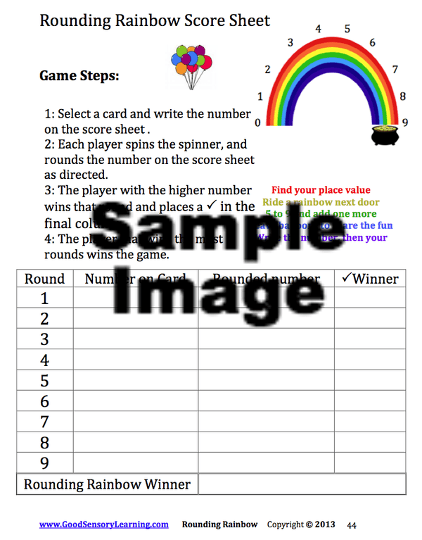 Rounding Numbers Fun Activities | Good Sensory Learning