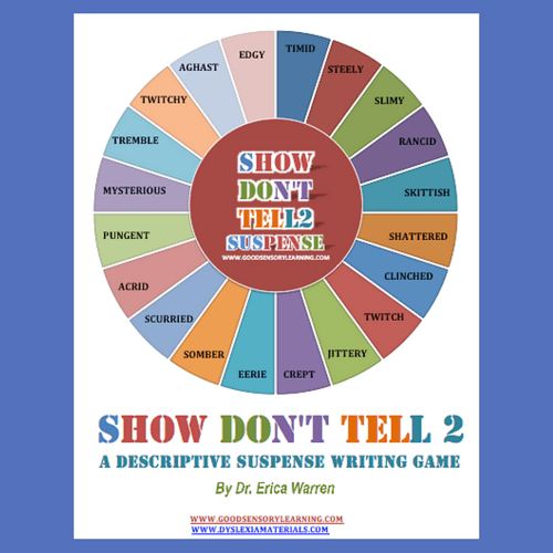 Show don't tell game Writing Game | Good Sensory learning – Good ...
