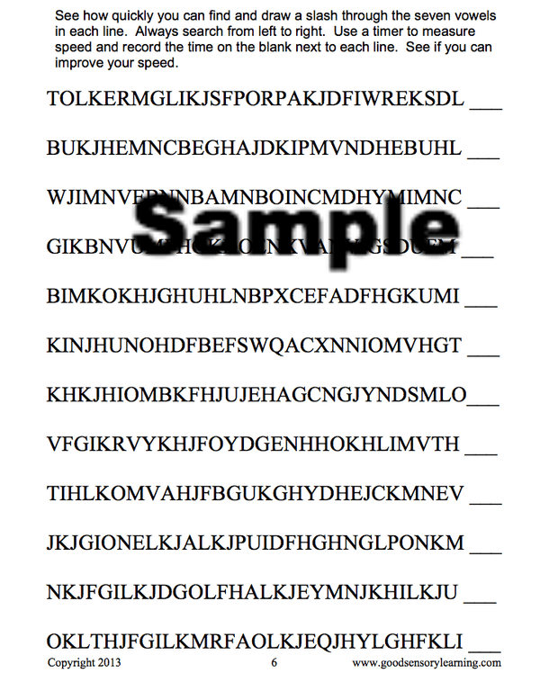 Vowel and Consonant Activities | Good Sensory Learning