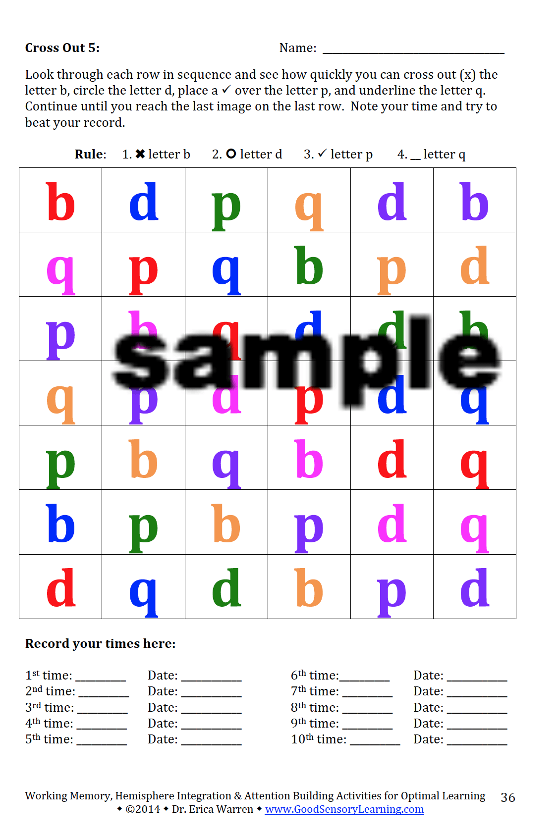 Working Memory Worksheets 7 Memory Games The Dyslexia Shop